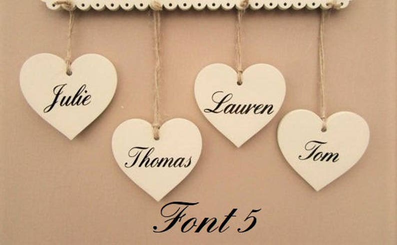 Hanging Hearts for Jules Handmade Gifts Plaques. 5cm Add on Hearts. 7 ...