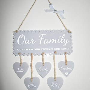 Personalised Family Plaque. Our Family. Our Life, Our Story, Our Home ...