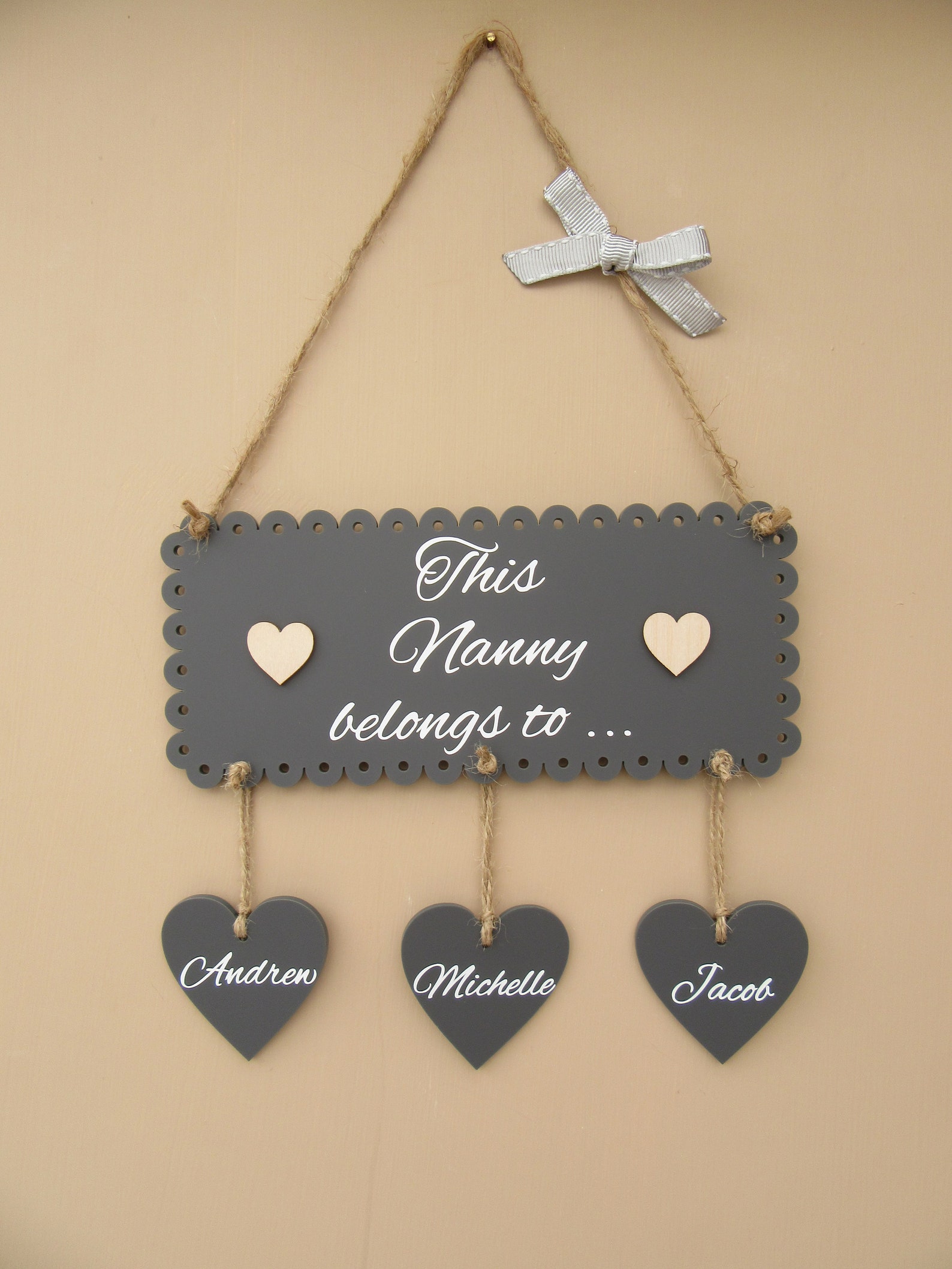 Personalised Nanny Sign "this Nanny Belongs To" Nanny Mother's Day Gift ...