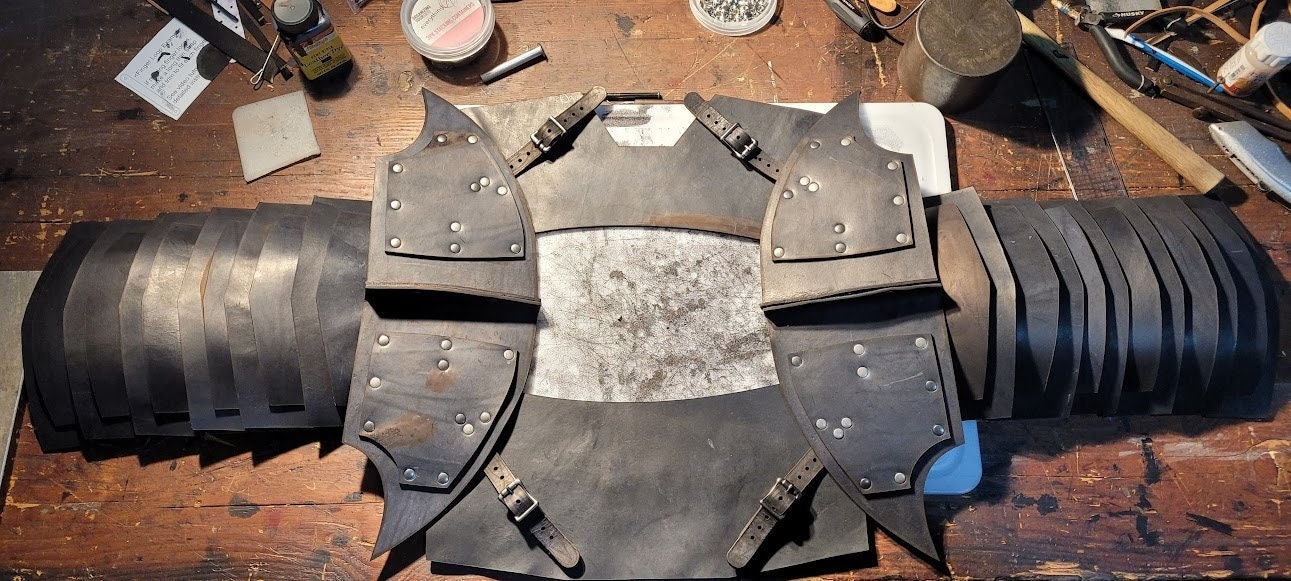 Double Pauldron PATTERN for Armor, LARP, Swordfighting, Belegarth, Etc ...