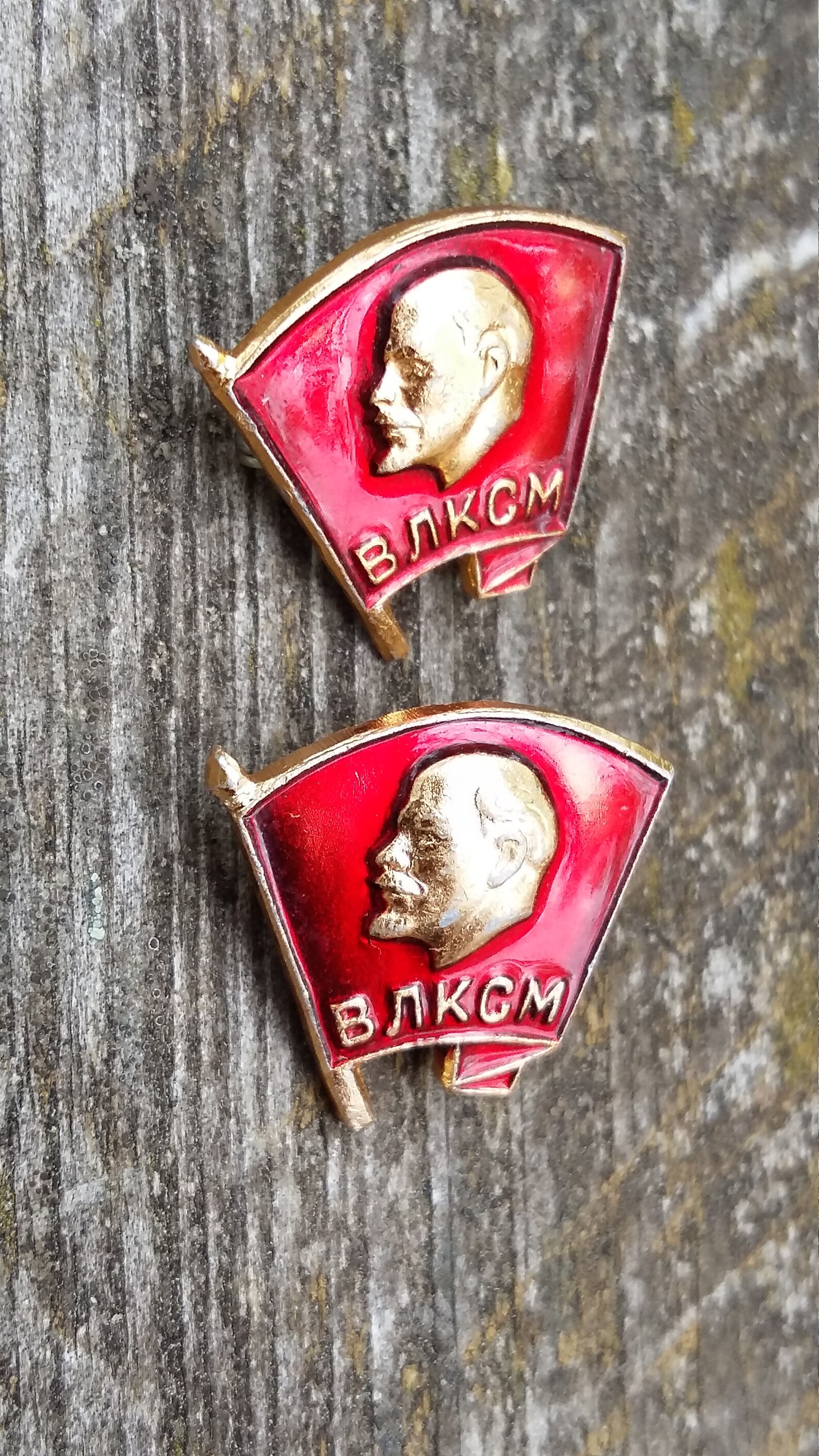 Lenin Pin Badge Vintage Red Flag Gold Enamel With Gold Badge - Etsy