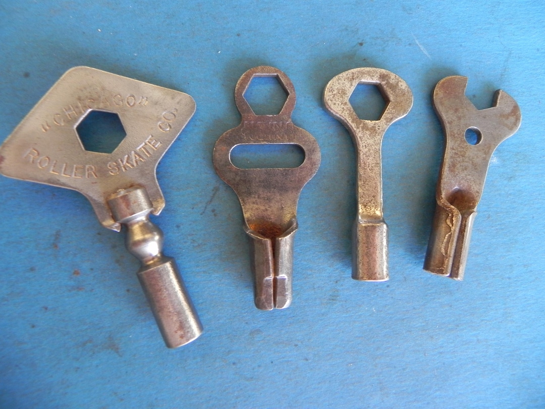 4 Vintage Roller Skate Keys. Old & Original. - Etsy