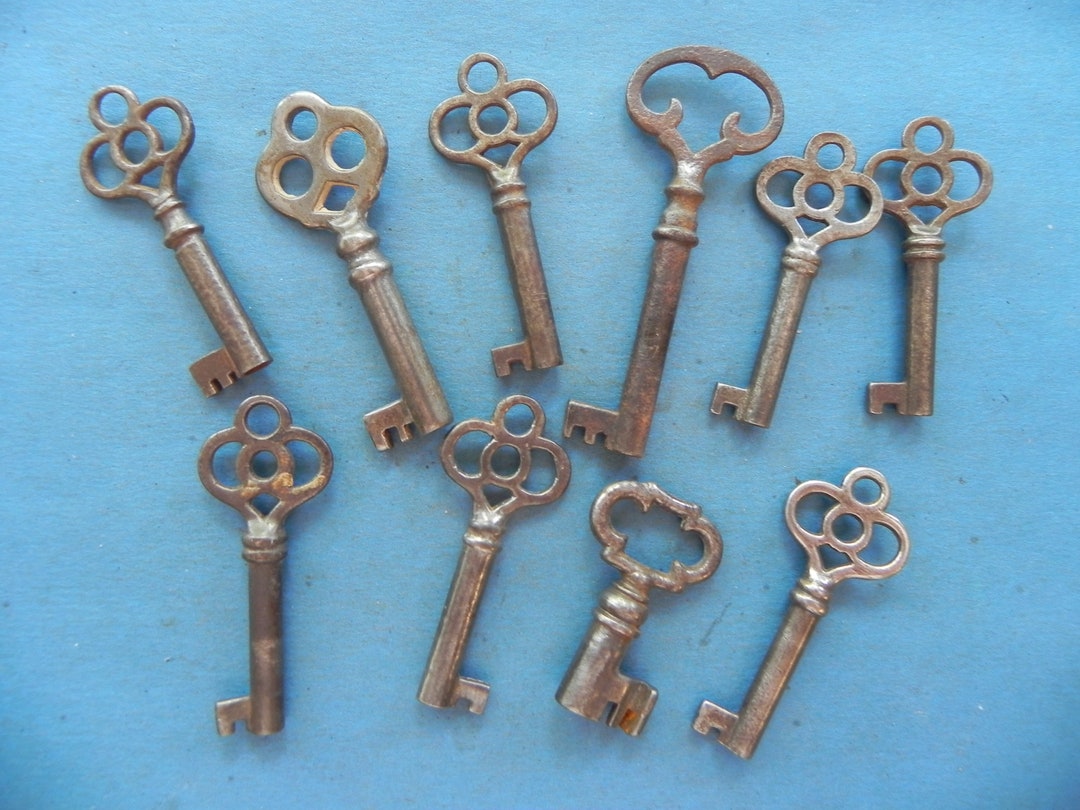 10 Antique Cabinet, Lock Keys. Old & Original. Fancy. - Etsy