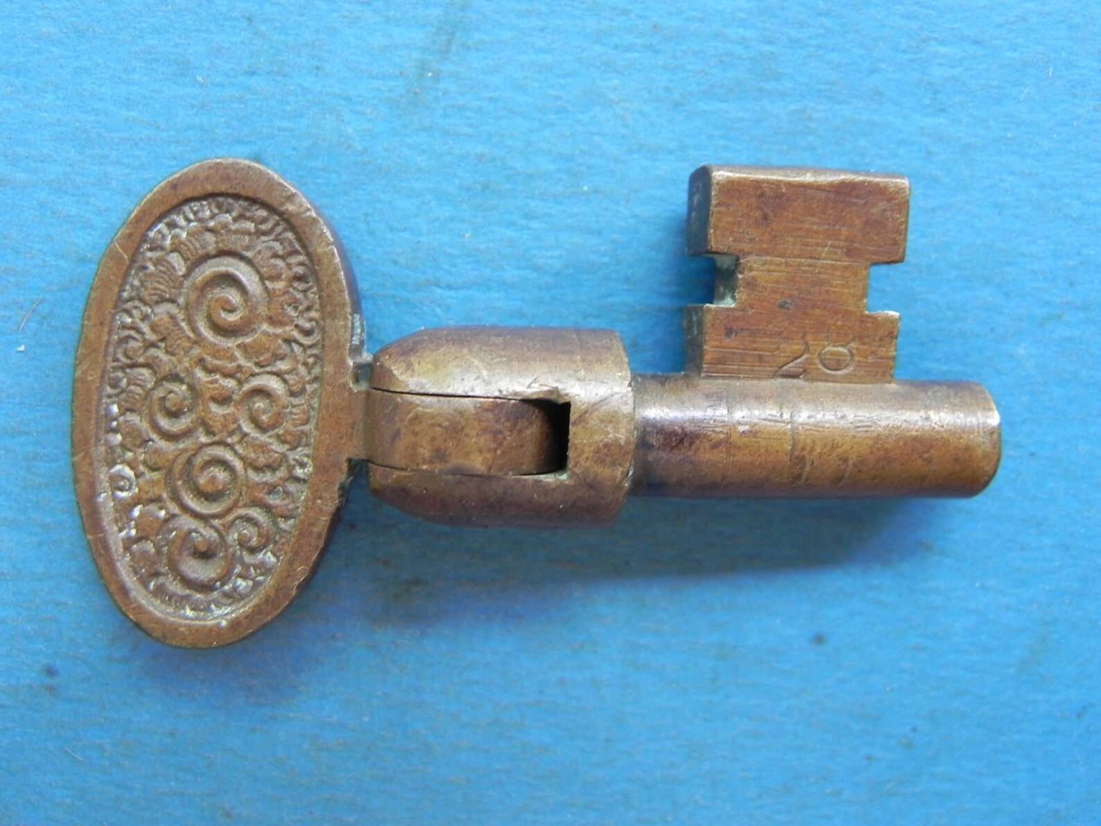Antique Brass folding Pocket Door Key. Fancy Old and Original. - Etsy