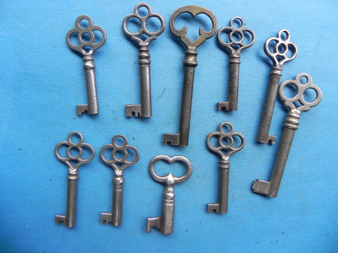 10 Antique Cabinet, Lock Keys. Old & Original. Fancy. - Etsy
