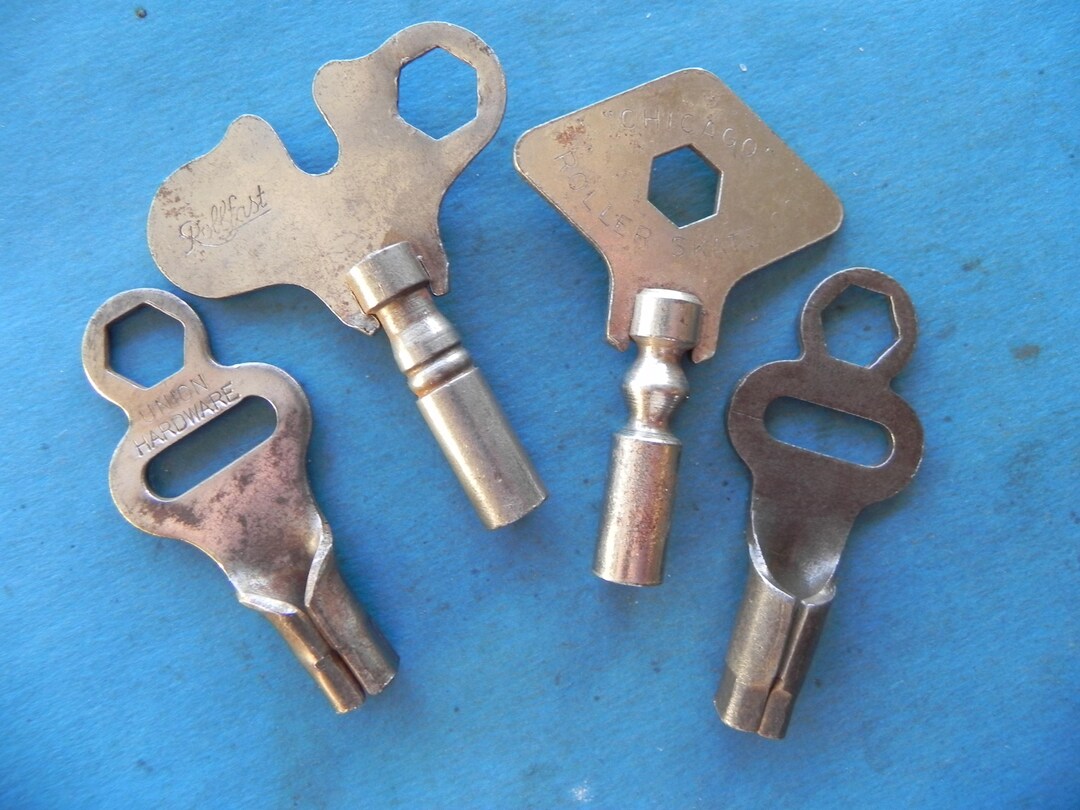 4 Vintage Roller Skate Keys. Old & Original. - Etsy