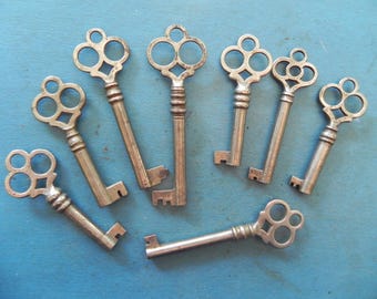8 Antique Cabinet, Lock Keys. Old & Original. Fancy. - Etsy