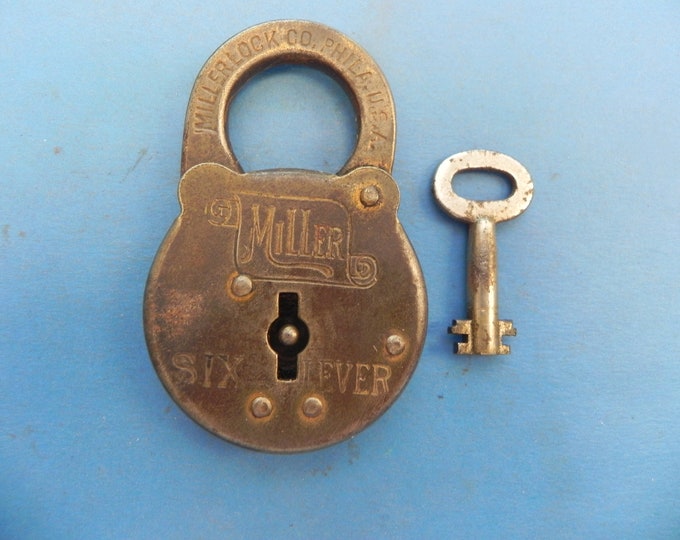 Antique miller Six Lever Padlock W/ Key. - Etsy