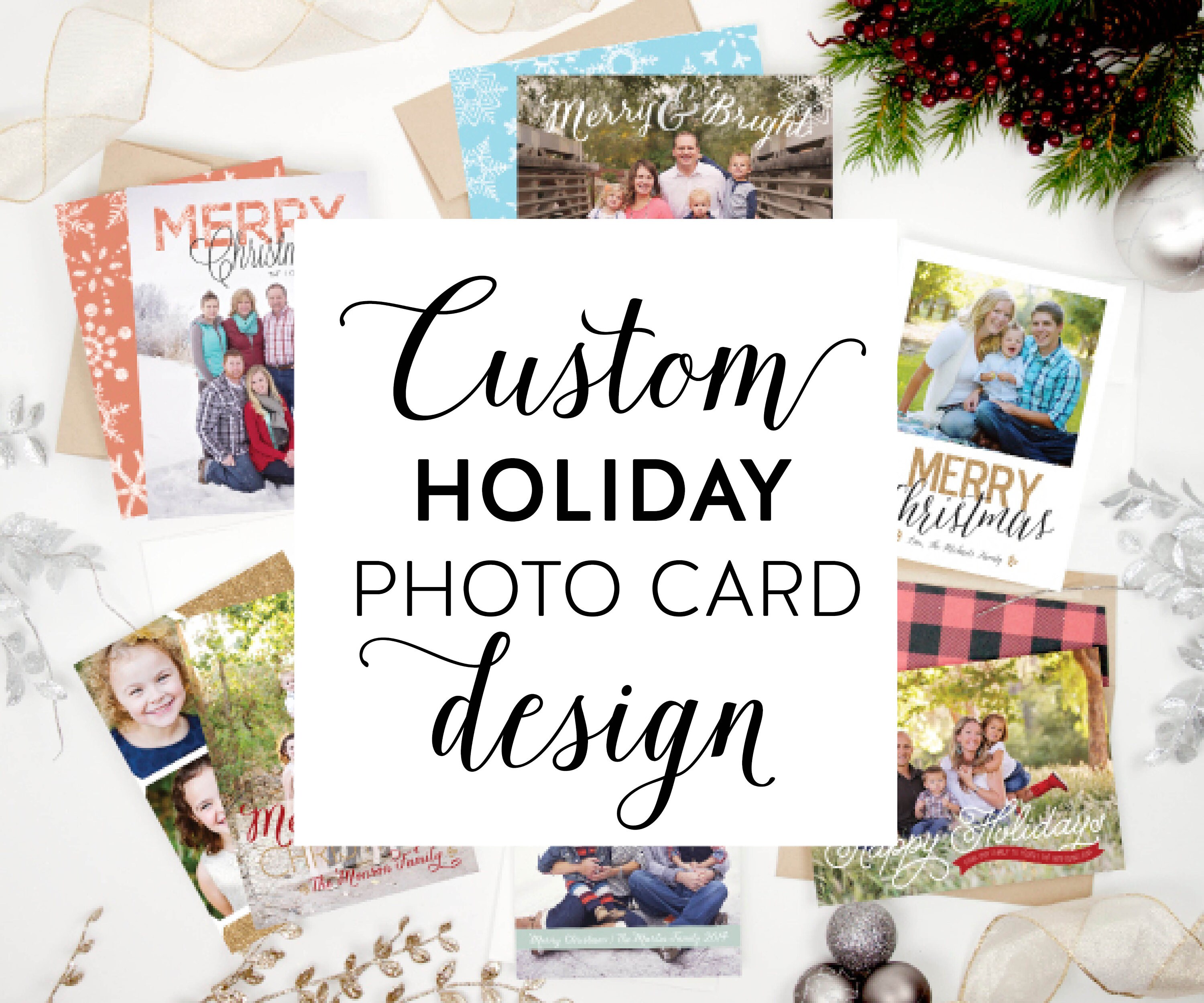 Custom Christmas Photo Card Design - Etsy