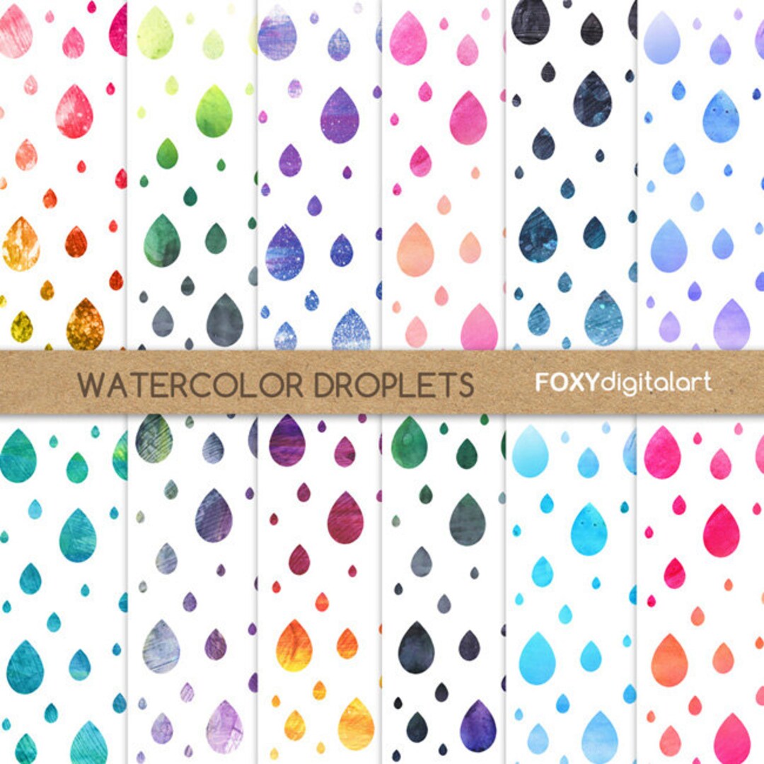 Watercolor Digital Paper Pack, Commercial Use, Instant Download ...