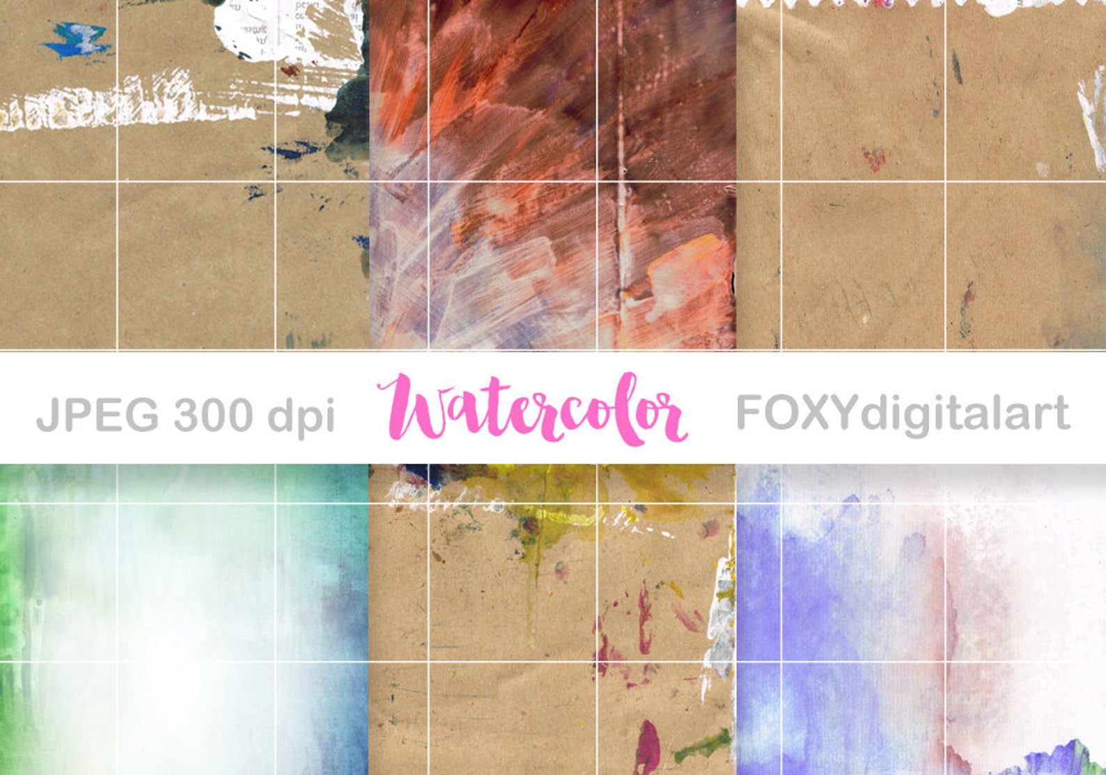 Watercolor Digital Paper: "watercolor Paper" Scrapbooking, Wedding ...