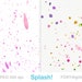 Watercolor Paint Splatter Digital Paper, Paint Dripping Splash ...