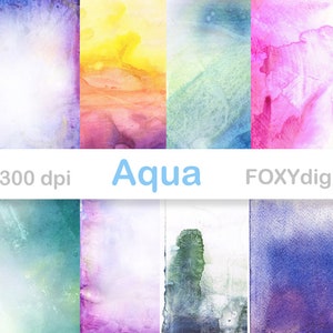Watercolor Digital Papers, Watercolor Backgrounds, Watercolor Scrapbook ...