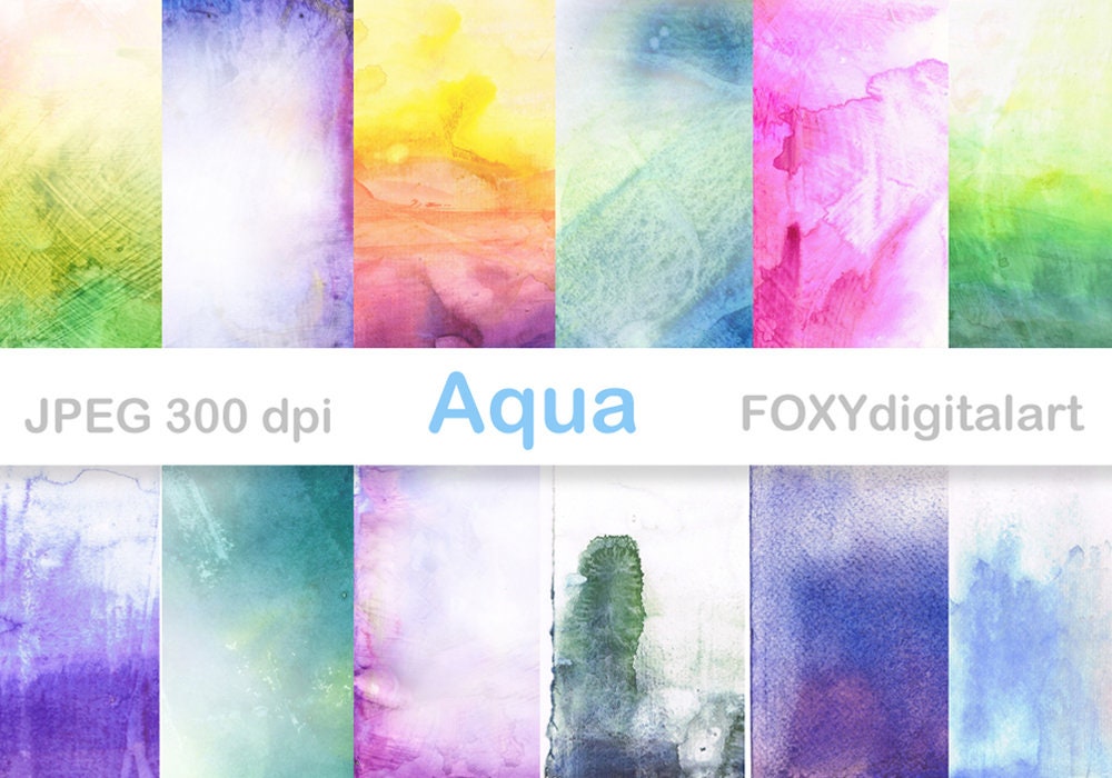 Watercolor Digital Papers, Watercolor Backgrounds, Watercolor Scrapbook ...