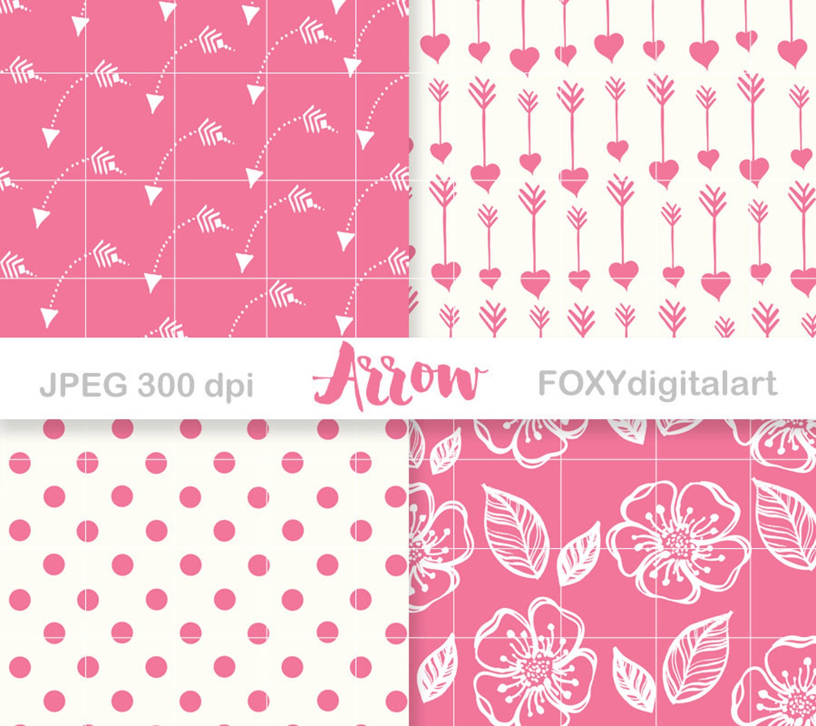 Arrows Digital Papers: ARROWS Pattern Chevron Arrows | Etsy