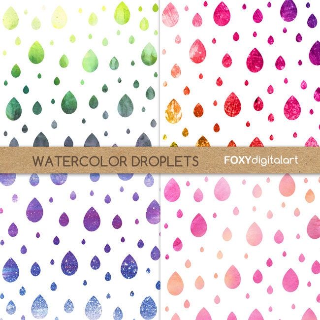Watercolor Digital Paper Pack, Commercial Use, Instant Download ...