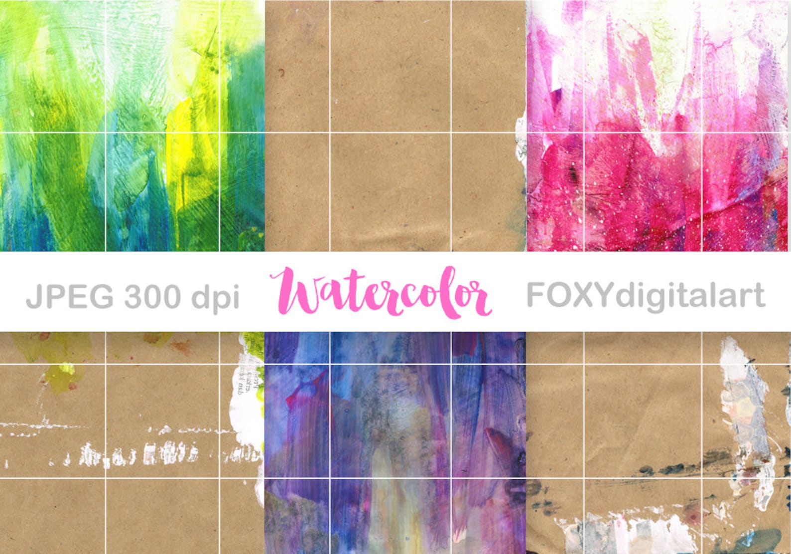 Watercolor Digital Paper: Watercolor Scrapbook Paper, Watercolor ...
