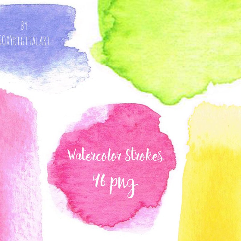 Watercolour Strokes - Etsy