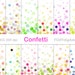 Confetti Digital Paper Pack Wedding Invitation, Throw Some Confetti ...