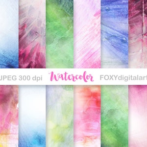 Watercolor Digital Paper, Watercolor Background, Watercolor Paper ...