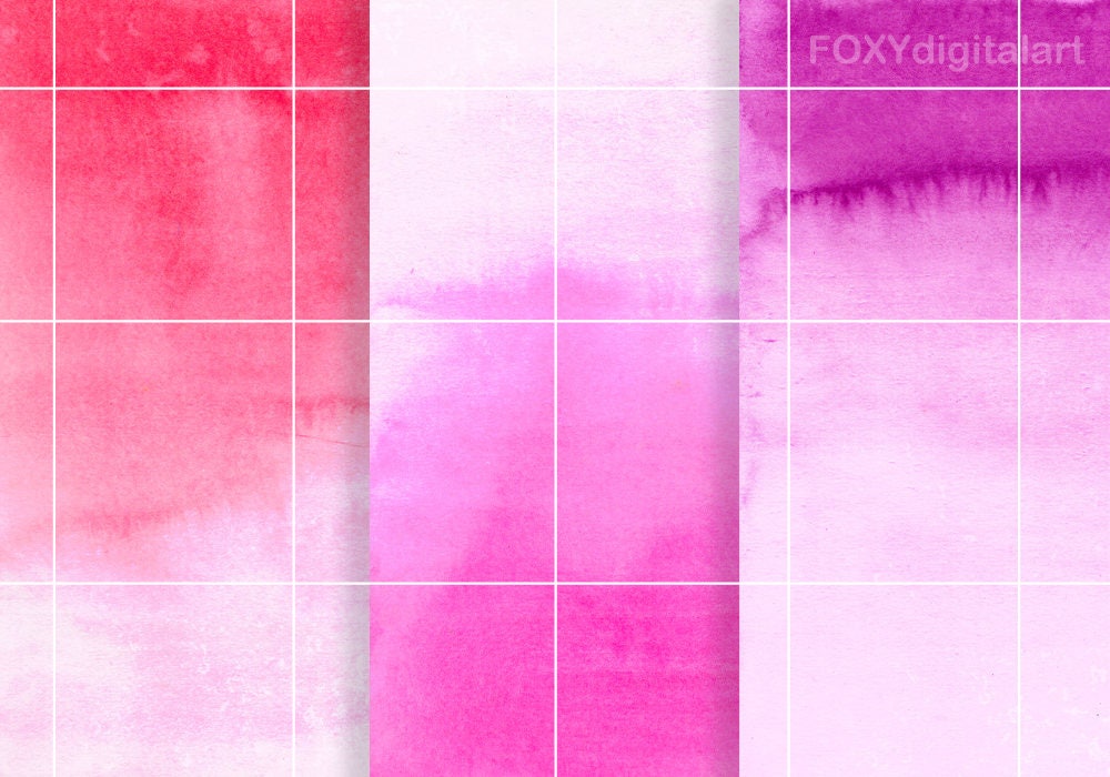 Watercolour Ombre Digital Papers, Ombre Watercolor Backgrounds ...