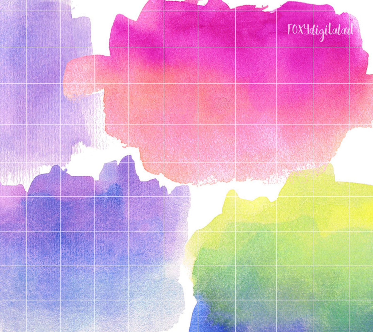 Watercolor Clip Art, Watercolor Splotches, PNG Watercolor Shapes ...