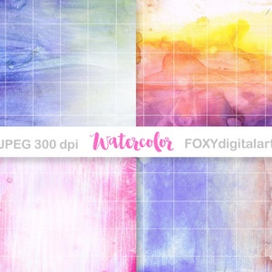 Watercolor Digital Paper: “WATERCOLOR PAPER” Digital Scrapbooking ...