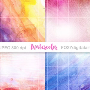 Watercolor Digital Paper: “WATERCOLOR PAPER” Digital Scrapbooking ...