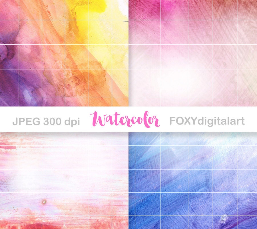 Watercolor Digital Paper: “WATERCOLOR PAPER” Digital Scrapbooking ...