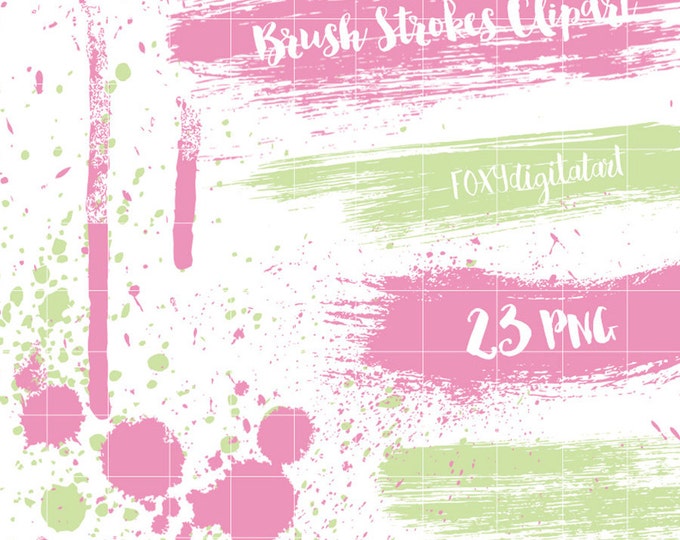 Watercolor Splatters Clipart, Watercolor Splashes, Paint Splashes ...