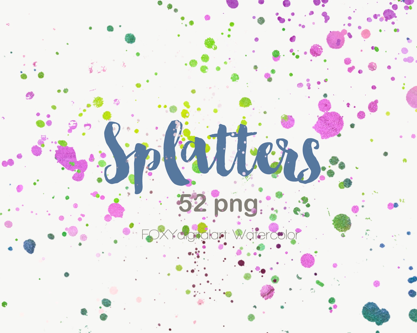 Watercolor Splatter Clipart, Paint Splatter Clipart, Watercolor ...
