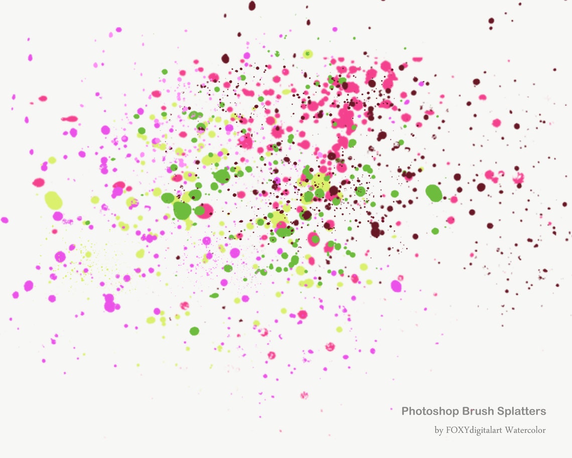 Watercolor Paint Splatter, Graffiti Style Grunge Texture Brush Strokes ...