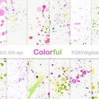 Confetti Digital Paper Set, throw Some Confetti Colorful Digital ...
