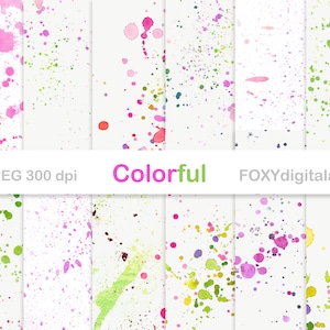Confetti Digital Paper Set, throw Some Confetti Colorful Digital ...