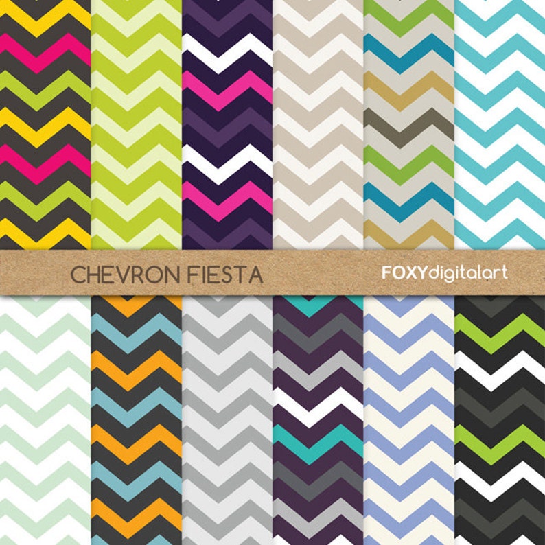 Scrapbooking Chevron Digital Paper Chevron Digital Paper Zig Zag ...
