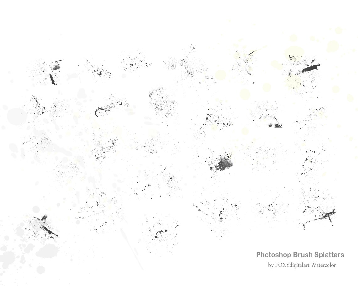 Paint Splatter Brush Grunge Dirty Graffiti Spray Watercolor - Etsy