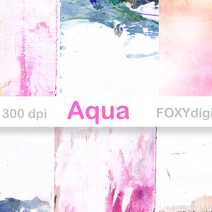 Watercolor Digital Paper, Hand Painted Watercolor Paper, Scrapbooking ...