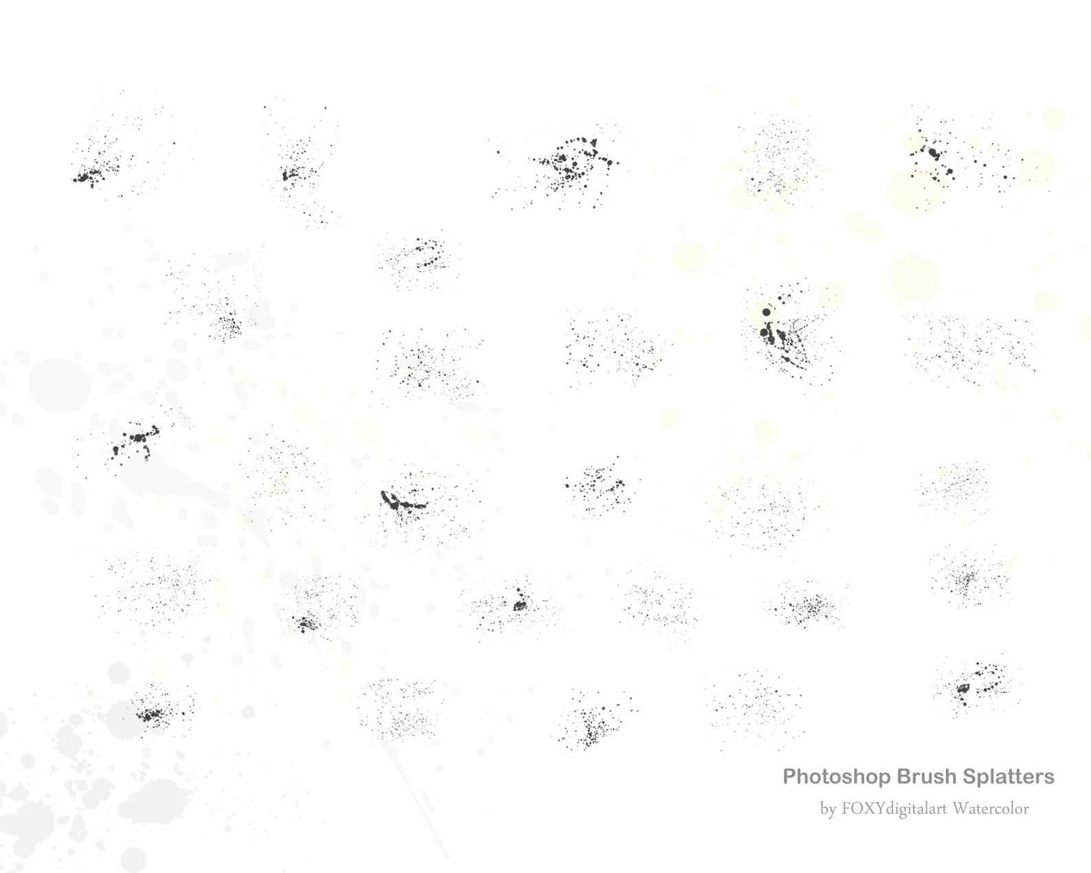 Watercolor Paint Splatter, Graffiti Style Grunge Texture Brush Strokes ...