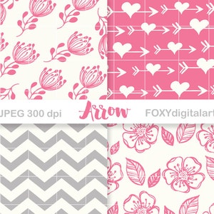 Arrows Digital Papers: ARROWS Pattern Chevron Arrows | Etsy