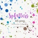 Watercolor Splatters Clipart, Watercolor Splashes, Paint Splashes ...