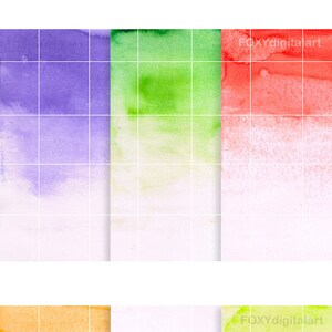 Watercolor Ombre Digital Paper, Digital Paper Watercolour, Hand Painted ...