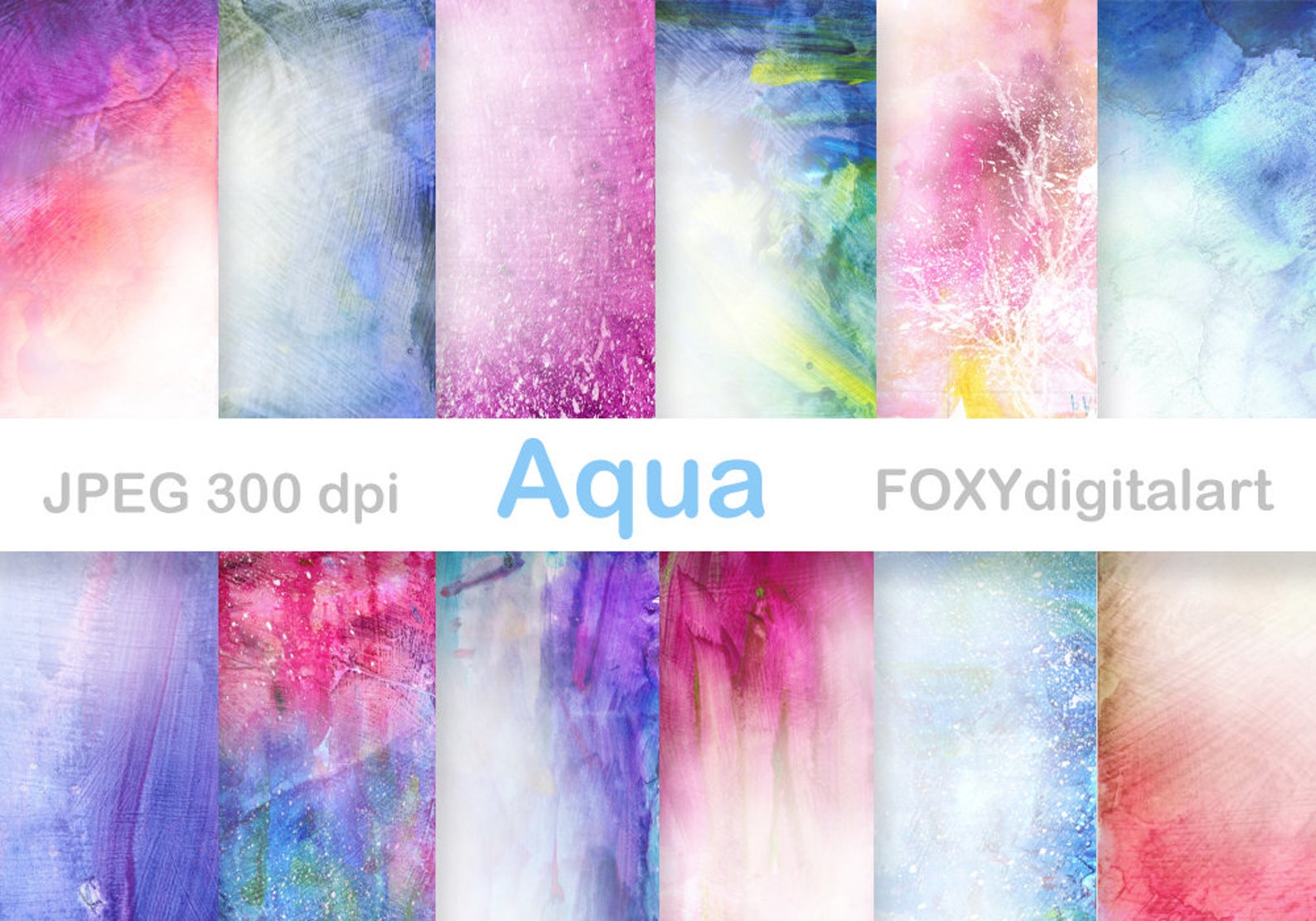 Watercolor Digital Paper, Watercolor Scrapbook Paper, Watercolor ...