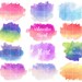 Watercolor Clip Art, Watercolor Splotches, PNG Watercolor Shapes ...