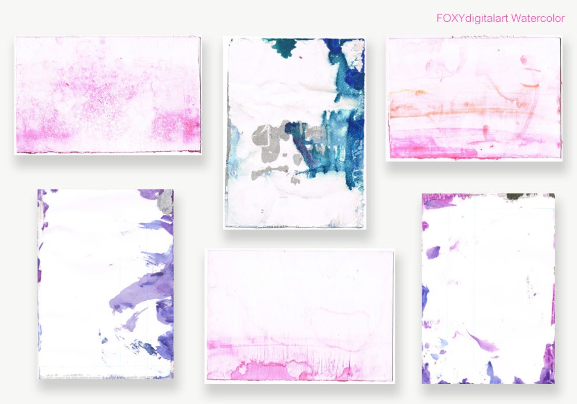 Watercolor Digital Paper Hand Painted Watercolor Paper - Etsy