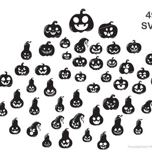Halloween Face SVG Bundle, Pumpkin Face SVG, Halloween Monster Teeth ...