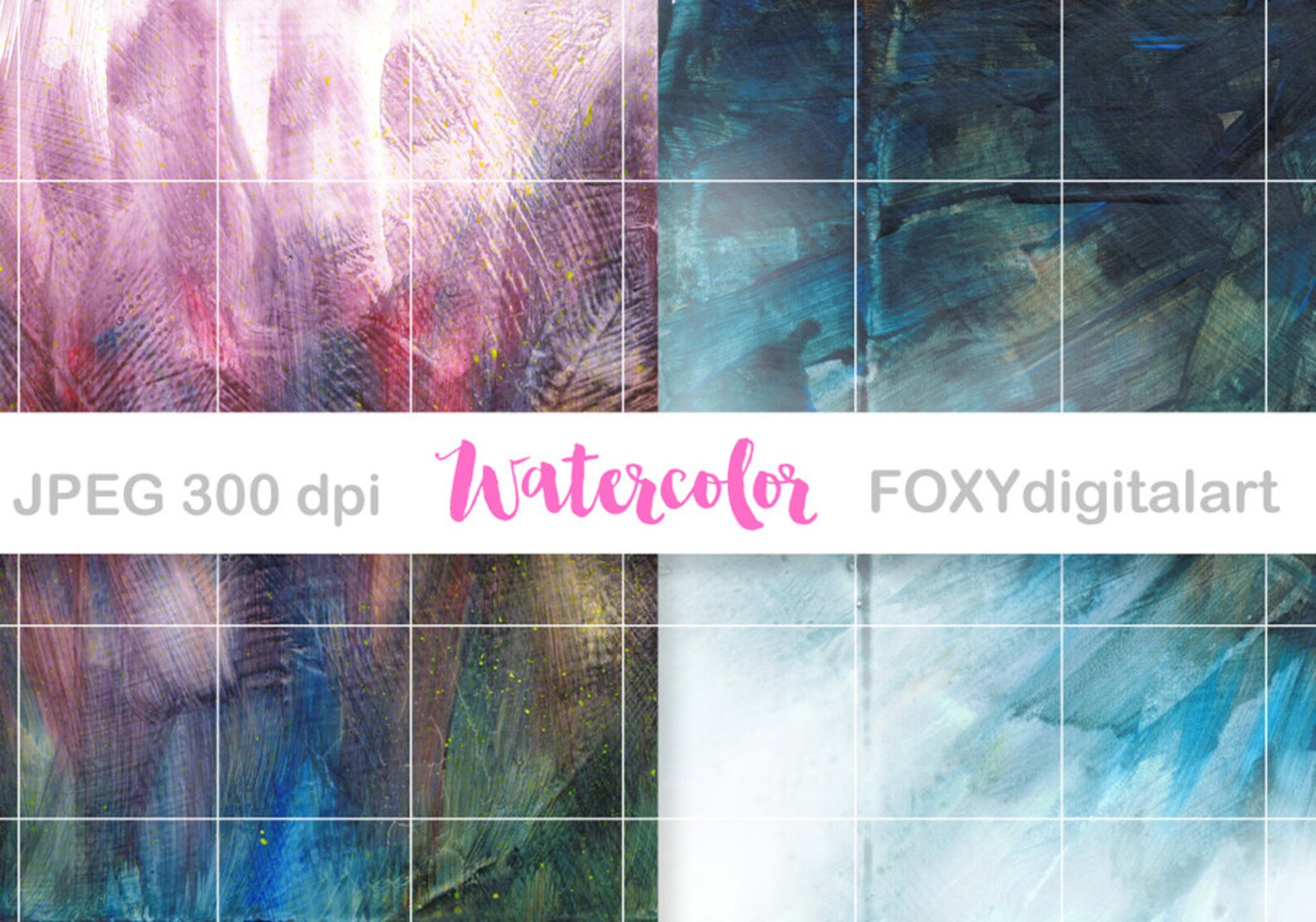 Watercolor Digital Paper: “WATERCOLOR PAPER” Scrapbooking, Watercolour ...