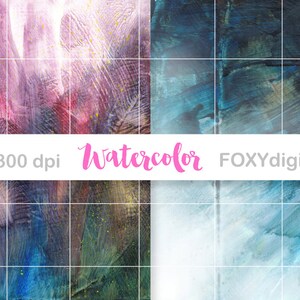 Watercolor Digital Paper: “WATERCOLOR PAPER” Scrapbooking, Watercolour ...