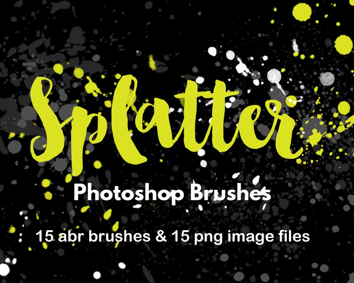 Watercolor Splatter Brushes, Handmade Paint Strokes, Paint Splatter ...