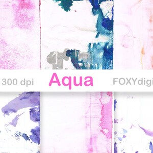 Watercolor Digital Paper, Hand Painted Watercolor Paper, Scrapbooking ...