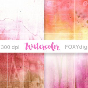 Watercolor Digital Paper: “WATERCOLOR PAPER” Scrapbooking, Watercolour ...
